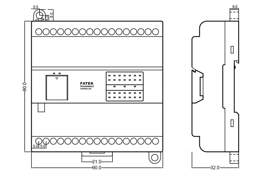 PLC Fatek B1z-20M 12DI, 8DO slim - Multiproject Automatic